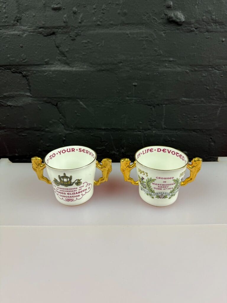 2 Paragon Commemorative Of The Coronation of Queen Elizabeth II Loving Cups 1978 - No1 ...