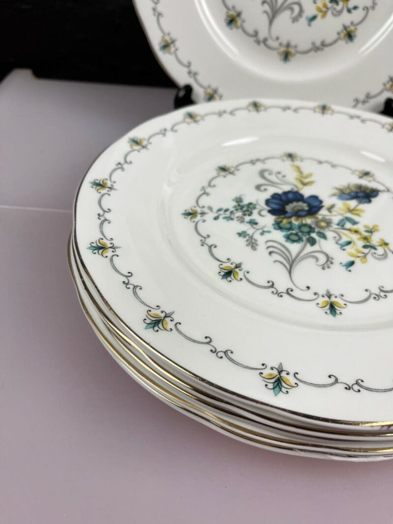 6 x Mayfair China Argyle Desert / Small Dinner Plates 9.5" Wide Set ...